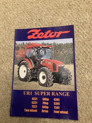 ZETOR UR1 SUPER Range Tractor Sales Brochure £4.49 - PicClick UK
