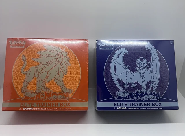 POKEMON ELITE TRAINER Box Sun and Moon Base Sealed ETB Set of 2 Factory ...