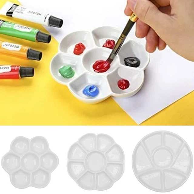 CERAMIC PALETTE COLOR Mixing Paint Palette Tray For Watercolor Painting ...
