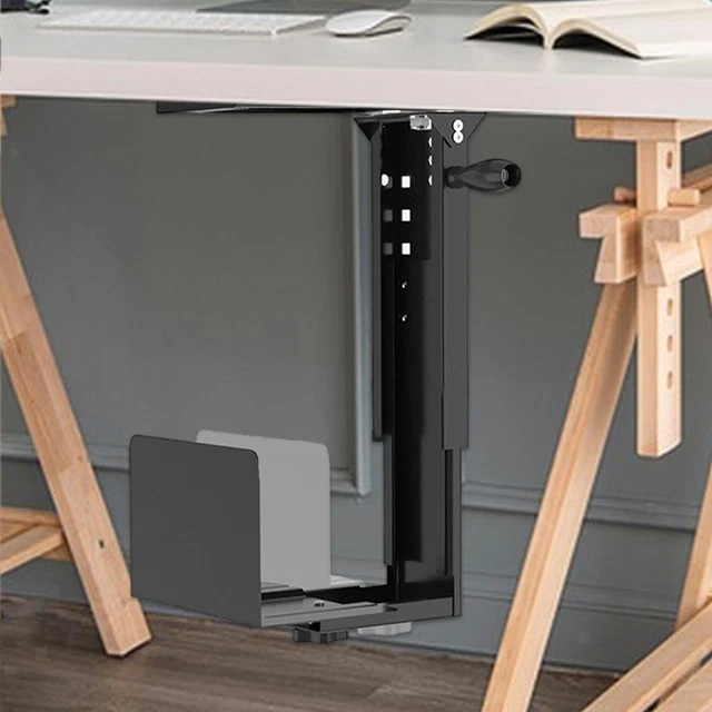 PC CPU UNDER Desk Mount Bracket Adjustable Frame Steel Construction ...