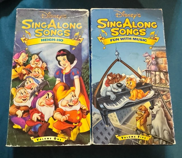 DISNEY'S SING ALONG Songs: Heigh-Ho & Fun With Music (VHS, 1994) £18.04 ...