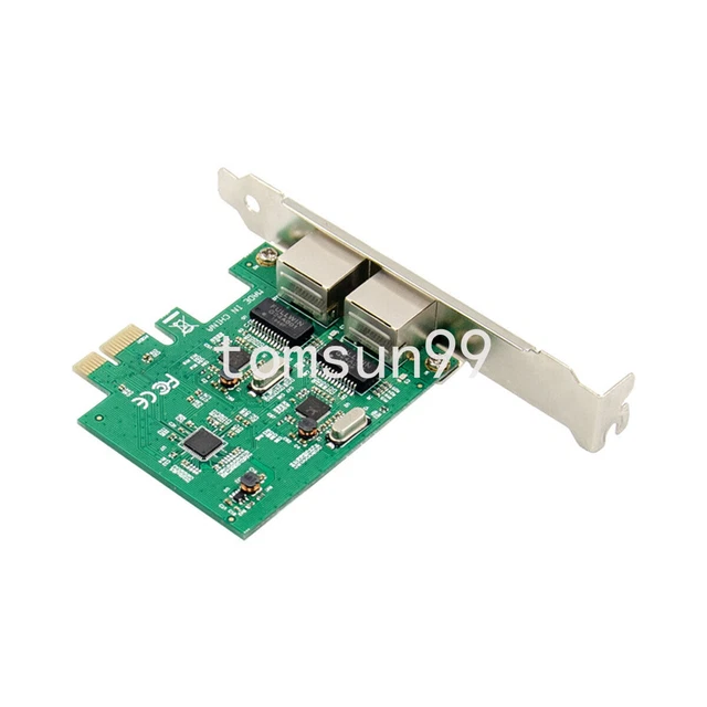 DUAL PORT GIGABIT Ethernet PCI-E x1 Network Adapter Card NIC Realtek ...