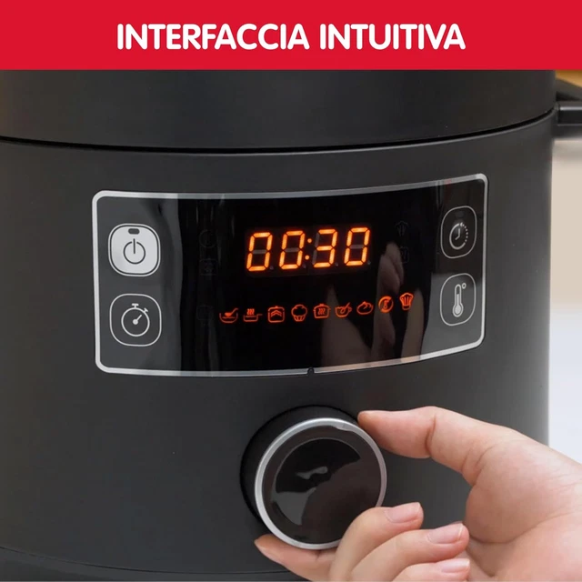 CE7548 TURBO CUISINE Multicooker Veloce, 5 Litri, Pentola a Pressione ...