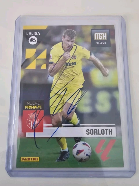 SØRLOTH SIGNED MEGACRACKS Villarreal Adrenalyn AUTO Panini Topps Norway ...