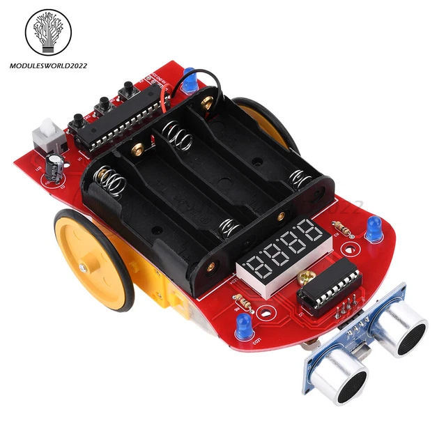 DIY SMART CAR Kit MCU Ultrasonic Obstacle Avoidance /Car Tracking ...