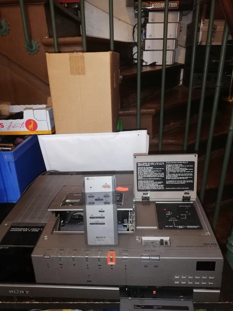 Magnetoscope A Cassette Sony Sl C7f Betamax Secam Telecommande Et