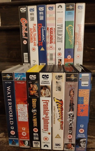VHS VIDEO BIG Box Ex Rental CIC 80s 90s Classic Cult Action Comedy ...
