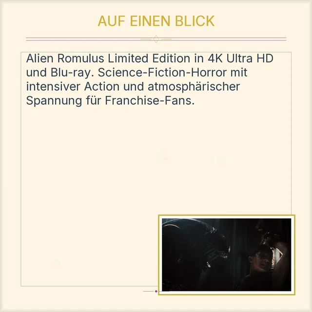 ALIEN ROMULUS BLU-RAY 4K Ultra HD Science-Fiction Horror EUR 69,95 ...