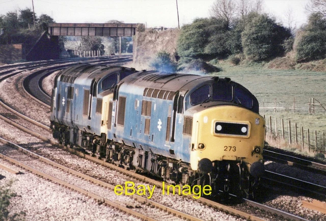 PHOTO RAILWAY 6X4 Class 37 37273 and 285 Light Engine Duffryn 28/4/84 ...
