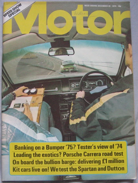 MOTOR MAGAZINE 28 December 1974 featuring Porsche 911 Carrera road test ...