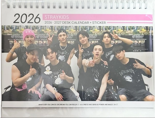 STRAY KIDS PHOTO Calendar 2026 & 2027 K-POP 2025.06-1 £25.20 - PicClick UK