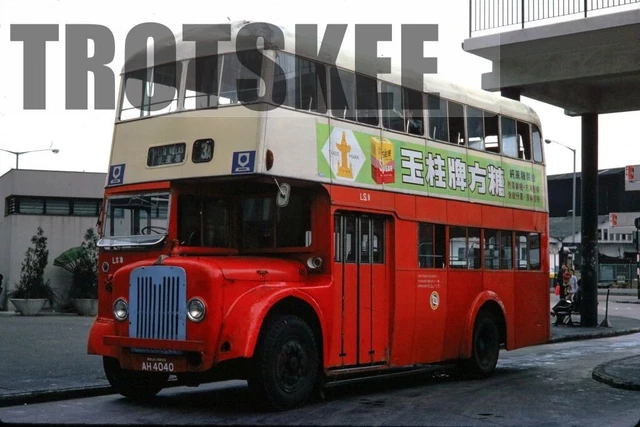 35MM SLIDE HONG KONG CMB China Motor Bus Daimler CVG5 LS8 AH4040 1976 ...