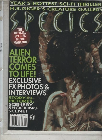 SPECIES THE OFFICIAL Magazine 1 HR Giger Aliens Starlog Presents 3 1995 ...