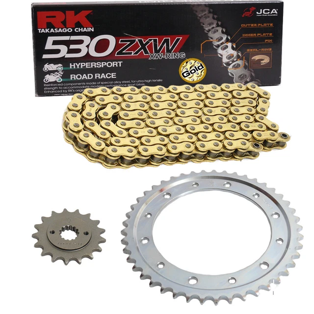 KIT DE CADENA Triumph Tiger 900 93-98 Cadena RK GB 530 Zxw 114 Oro ...