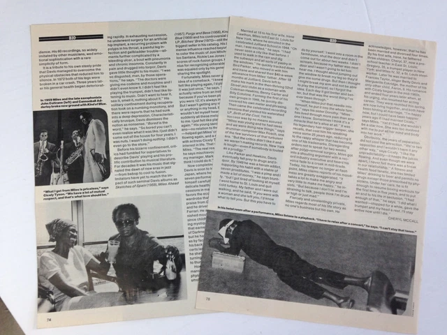 VINTAGE ARTICLE MAGAZINE Clipping - Miles Davis - 1981 $12.75 - PicClick CA
