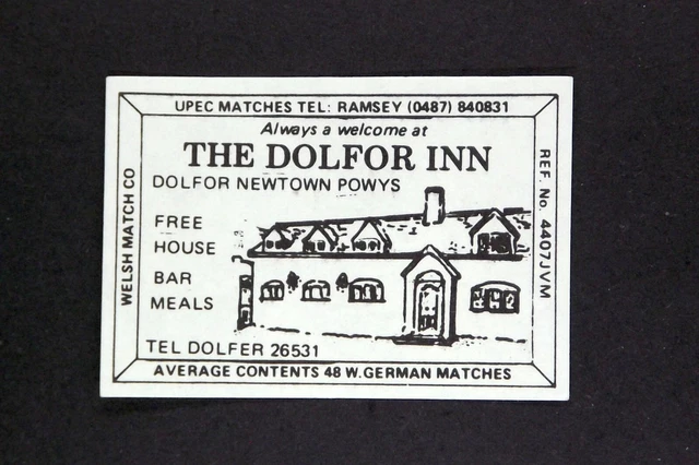 MATCHBOX LABEL UPEC Pub The Dolfor Inn Newtown Powys MK717 £3.11 ...
