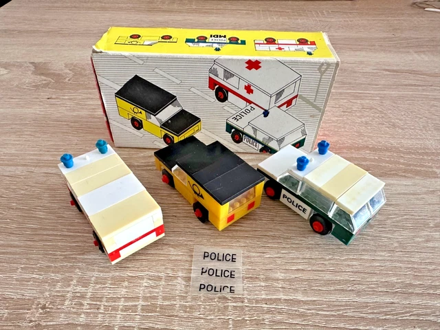 DDR PEBE MINI Auto Steckbaustein VEB Plastica Polizei Post PKW OVP EUR ...