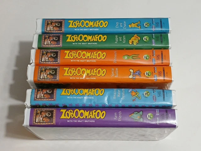 Zoboomafoo With The Kratt Brothers Lot Of 6 Vhs Tape 2001 White