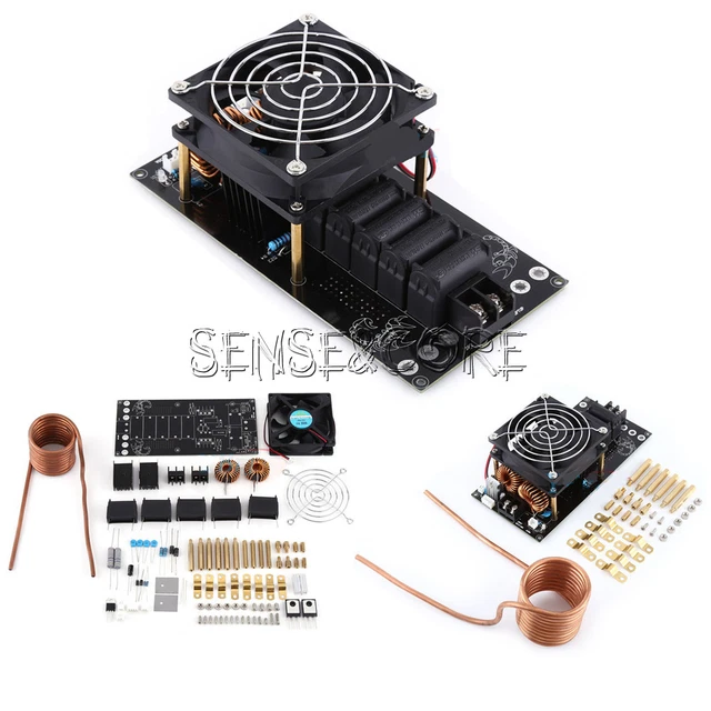 MÓDULO DE PLACA de calefacción de inducción DC12-36V 1000W 20A ZVS calentador con ventilador de ...