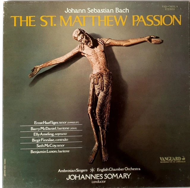 JOHANN SEBASTIAN BACH-THE St. Matthew Passion 4LP Box set Vanguard VSD ...