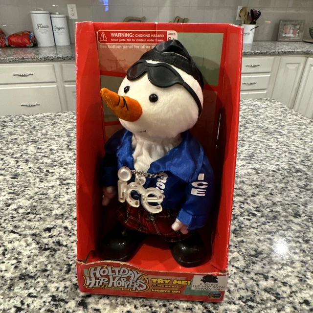 GEMMY ANIMATED SINGING Dancing VANILLA ICE ICE BABY 11" Snowman WORKS ...