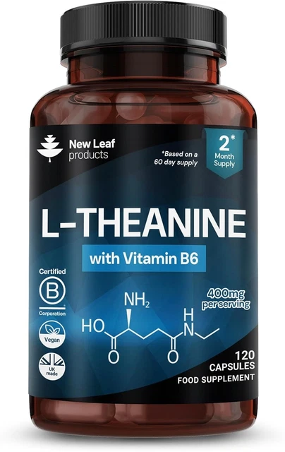 L-THEANINE ENRICHED WITH Vitamin B6 - 120 High Strength 400mg Vegan ...