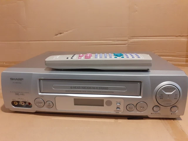 SHARP VC-MH704 NICAM 6 HEAD VCR VHS Video PLAYER CASSETTE REMOTE £109. ...