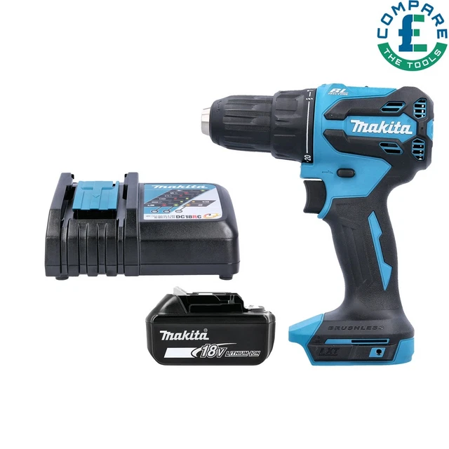 MAKITA DHP490Z 18V LXT Brushless Combi Drill With 1 x 3Ah Battery ...