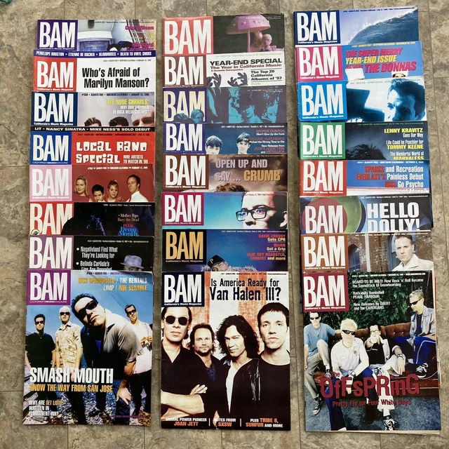 VINTAGE BAM MAGAZINE Lot of 24 Late 1990s Bay Area California Music ...