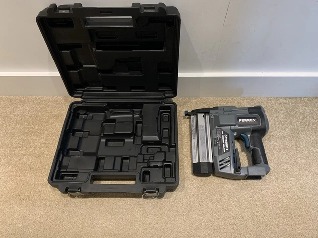 FERREX 18V LI-ION Cordless Brad Nail & Staple Gun CCT18GW Body Only VGC ...