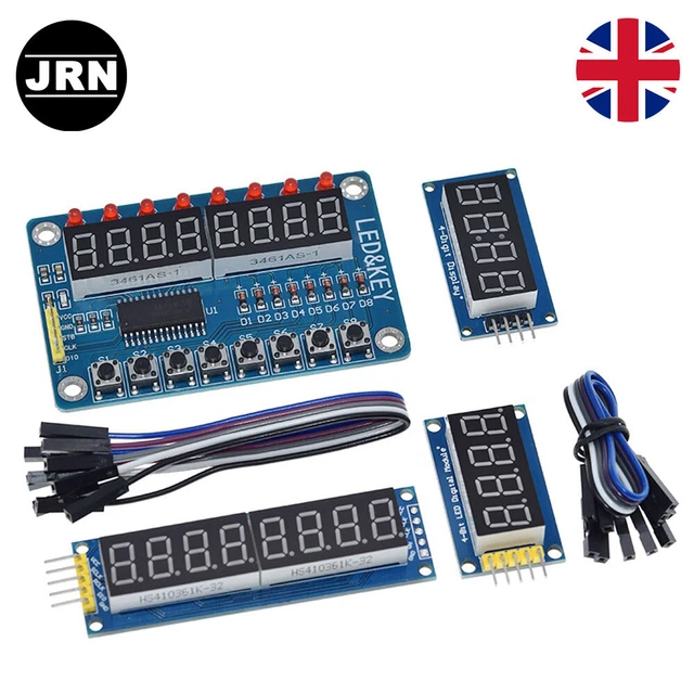 TM1637 74HC595 4-BIT 8-Bit TM1638 7 Segment Display 0.36 Inch Red for ...