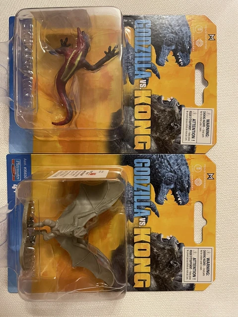 PLAYMATES MONSTERVERSE GODZILLA KONG MINI HELLHAWK & SKULLCRAWLER ...