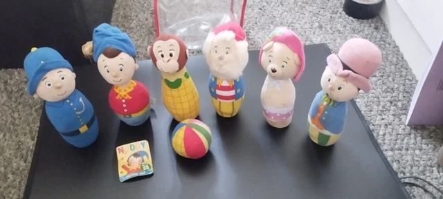 VINTAGE 1990S NODDY Fabric Skittles Bowling Toy £9.99 - PicClick UK