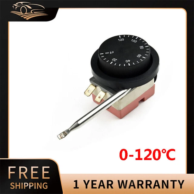 ADJUSTABLE ELECTRIC FAN Thermostat Switch Radiator Temperature Control ...