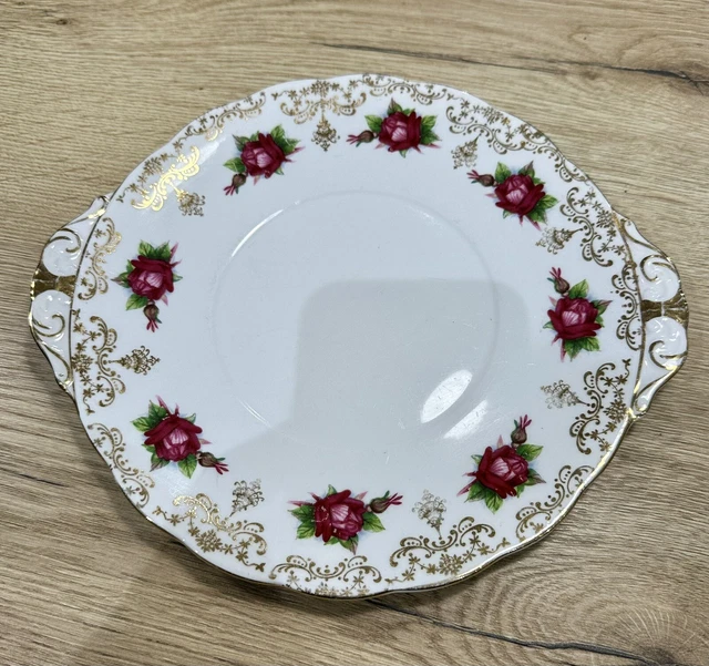 ROYAL STANDARD FINE Bone China Rose Design Handled Cake Plate £5.95 ...