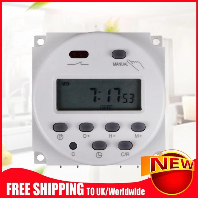 DC 12V 16A Relay Timer Lightweight LCD Time Control Switch for Garden ...