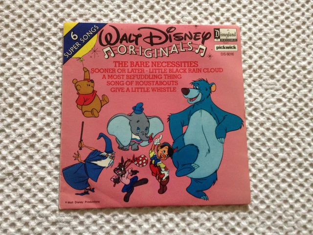WALT DISNEY ORIGINALS - 6 Super Songs on a 45 Single Record From ...