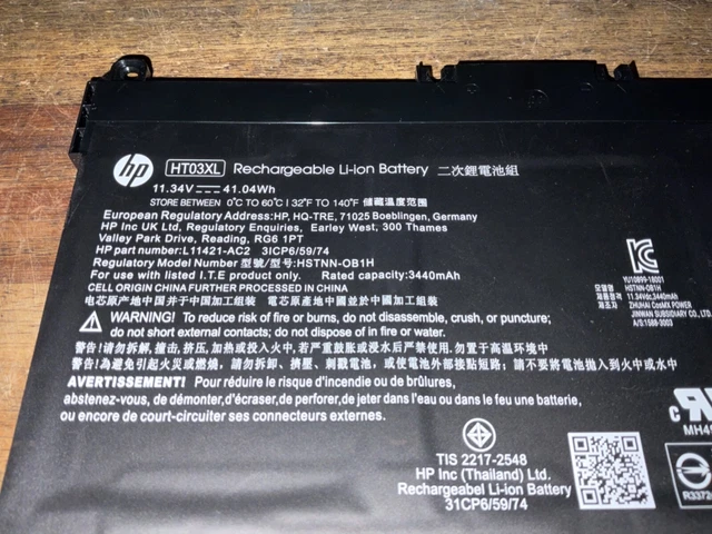 GENUINE HP 15S-FQ 15S-EQ 14S-DQ Battery HT03XL L11119-855 HSTNN-OB1H ...