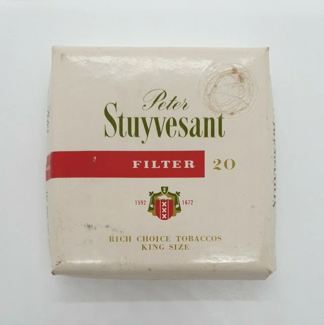 PETER STUYVESANT FILTER KING SIZE 20’s Vintage Tobacco EMPTY CIGARETTE ...
