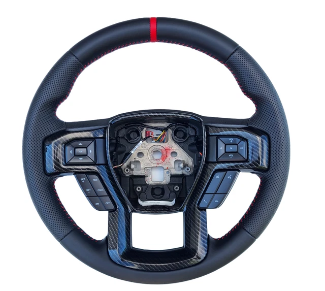 FORD F150 F-150 Raptor NUEVO Interruptores de volante de cuero de napa ...