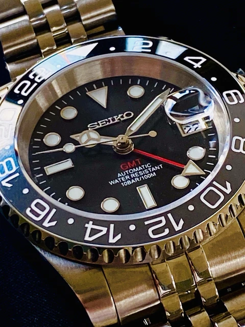 SEIKO GMT BRUCE Wayne Mod Automatic Watch Custom NH34 Movement £177.52 ...