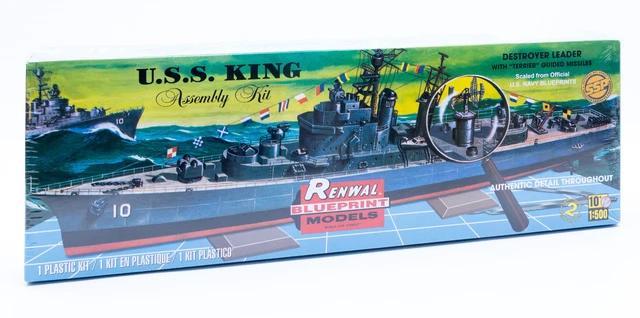 REVELL MODELLBAUSATZ USS King Schiff Destroyer Leader Renwal Blueprint ...