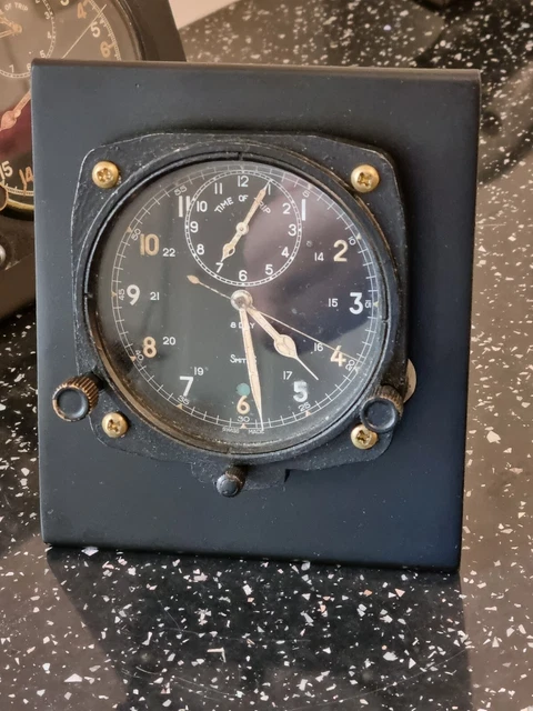 VINTAGE RAF AIRCRAFT Jaeger Le Coulter Smiths 8 Day Cockpit Clock £310. ...