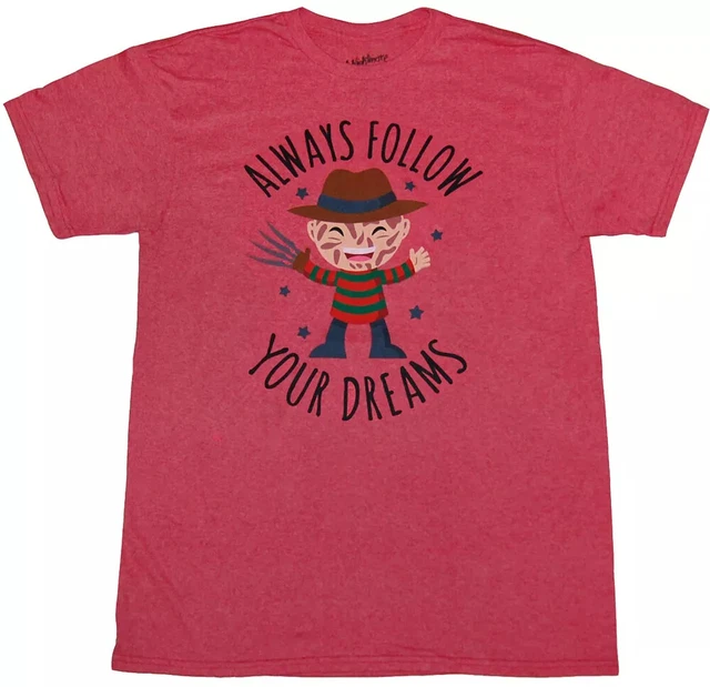 NIGHTMARE ON ELM Street Freddy Krueger Follow Your Dreams T-Shirt £6.55 ...