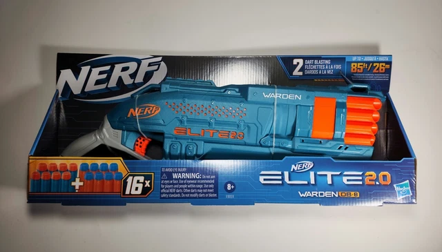 Nerf Elite 20 Warden Db 8 Pump Action Blaster Includes 16 Nerf Darts 8023