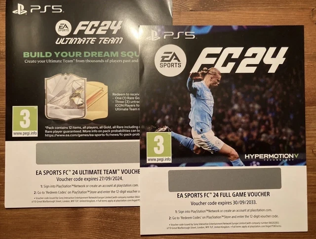 CODICI DIGITALI EA Sports FC 24 e Ultimate Team PlayStation 5 PS5 EUR 6 ...