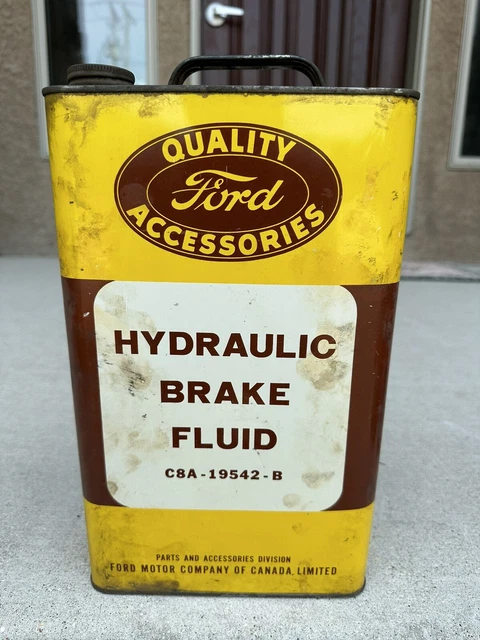 VINTAGE OIL CAN Ford Oil Can Hydraulic Brake Fluid Can $300.00 ...