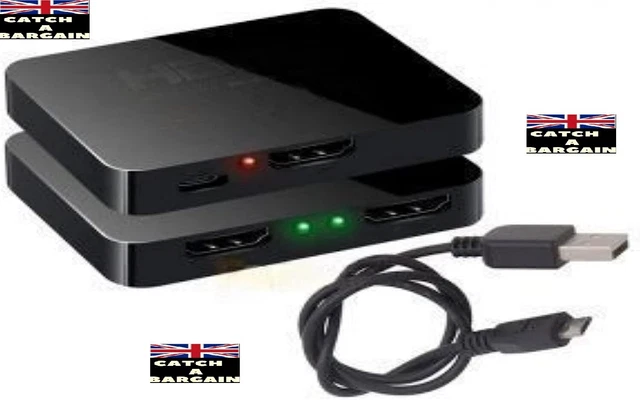 MINI 2 WAY HDMI Splitter 5V Micro USB Powered 4K UHD Ready (CB154) £13.32 - PicClick UK