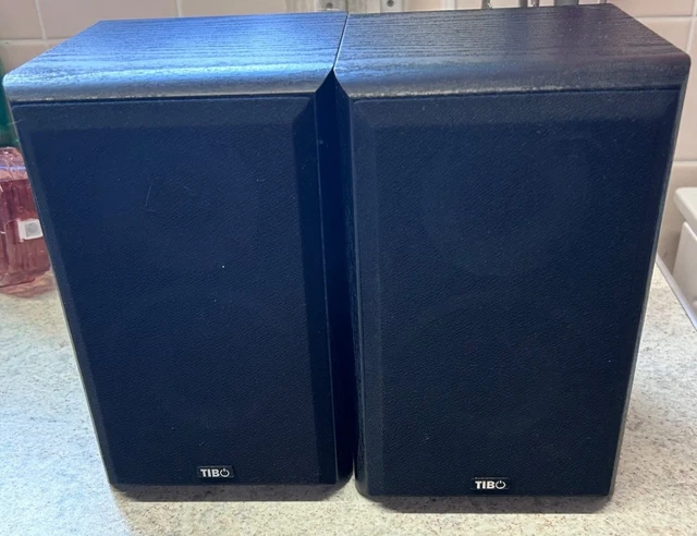 TIBO EDGE MINI Black Compact Desktop Bookshelf HiFi Speakers with ...