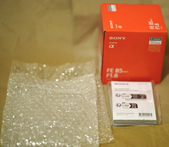 SONY ALPHA A FE 85mm F/1.8 Lens Authentic Empty Box £9.99 - PicClick UK